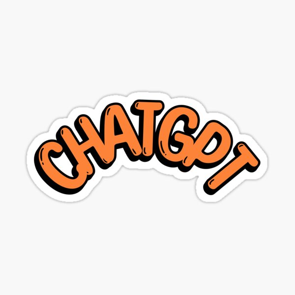 "Chat GPT" Sticker for Sale by Urbanandmodern | Redbubble