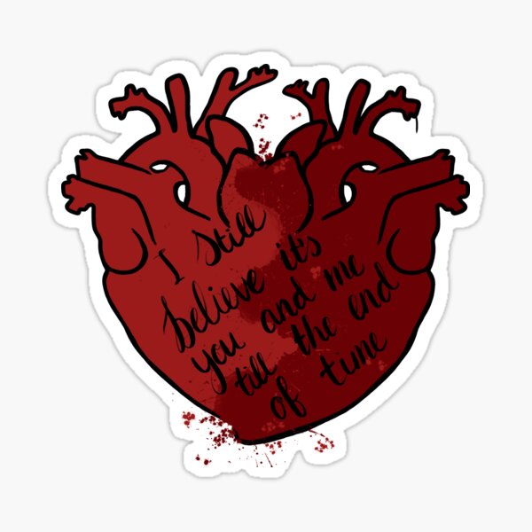 "I still believe, Many of Horror, colliding anatomical hearts design ...