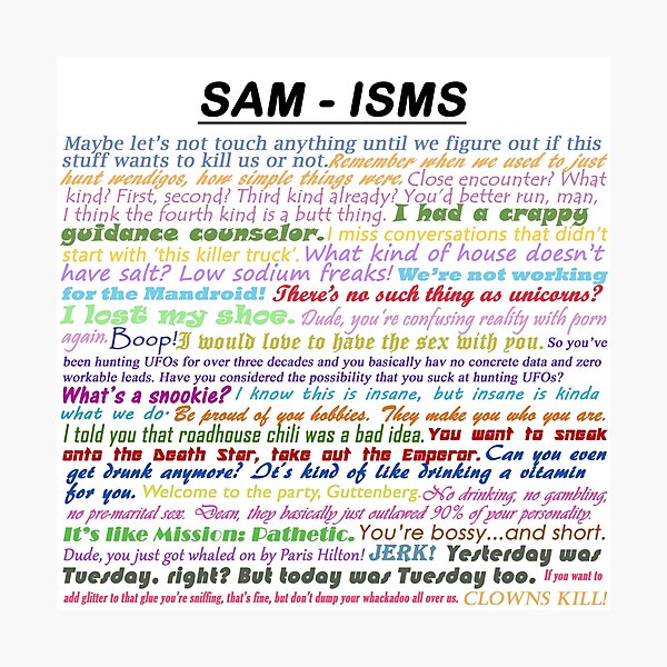 "Sam - Isms" Photographic Print by GiantSquid1 | Redbubble