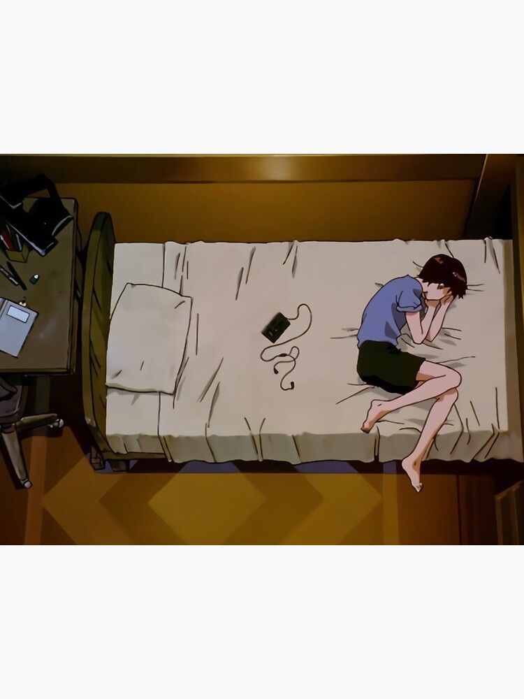 Depressed Shinji Laying In Bed Sticker Sticker For Sale By Debracornell97 Redbubble