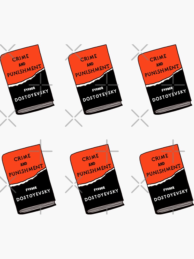 "Crime and Punishment books" Sticker for Sale by lalashellsArt | Redbubble