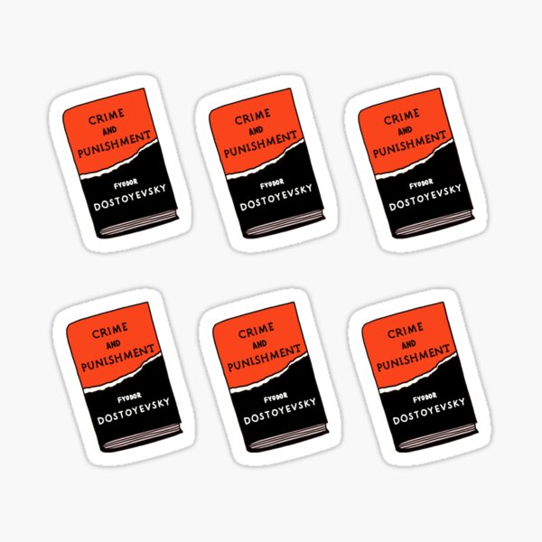 "Crime and Punishment books" Sticker for Sale by lalashellsArt | Redbubble