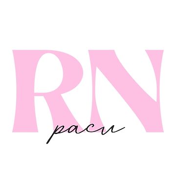 "PACU nurse pink minimalist aesthetic" Sticker for Sale by ...