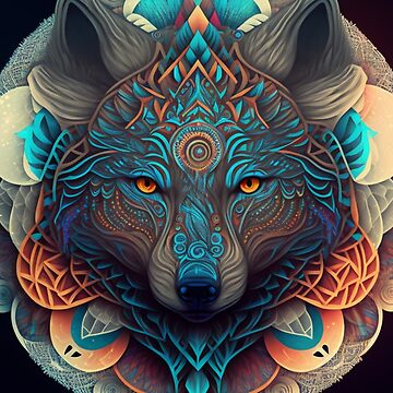"Wolf #37" Sticker for Sale by Cheese Design Studio | Redbubble