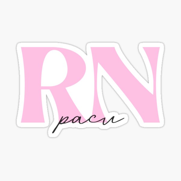 "PACU nurse pink minimalist aesthetic" Sticker for Sale by ...