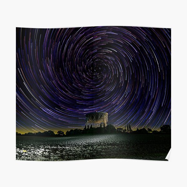 "Jodrell Bank Vortex Star Trails" Poster by DougieHaworth | Redbubble