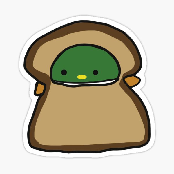 "Bread duck" Sticker for Sale by FartsnOil | Redbubble