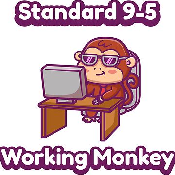 "Hard Working Monkey" Sticker for Sale by nbello13 | Redbubble