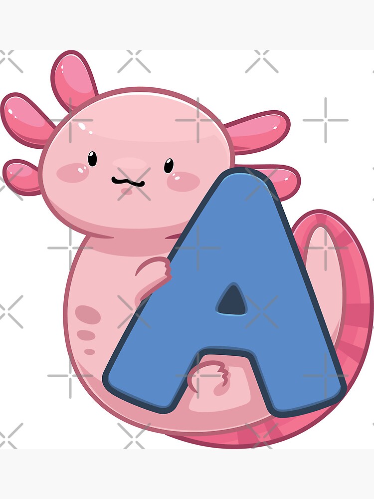 "Phonics Alphabet Letter A - Axolotl" Poster for Sale by cartoonice ...