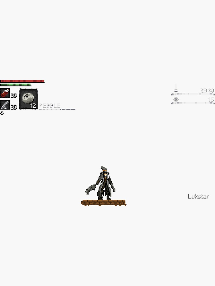 "Bloodborne Pixel UI Hud" Sticker for Sale by Lukstar | Redbubble