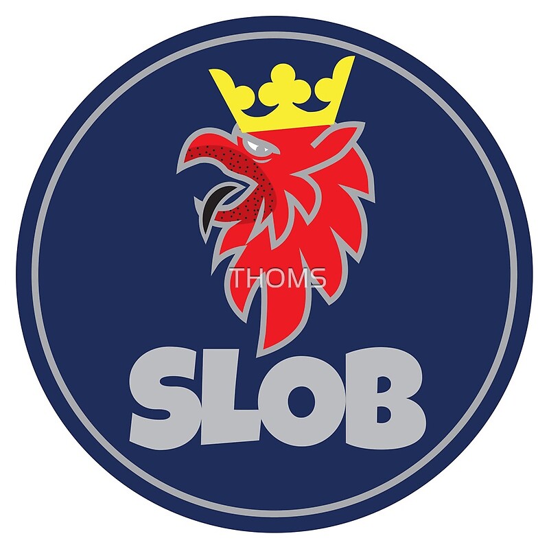 "SAAB Inspired SLOB - Jump in the ole SLOB! Logo" by THOMS | Redbubble