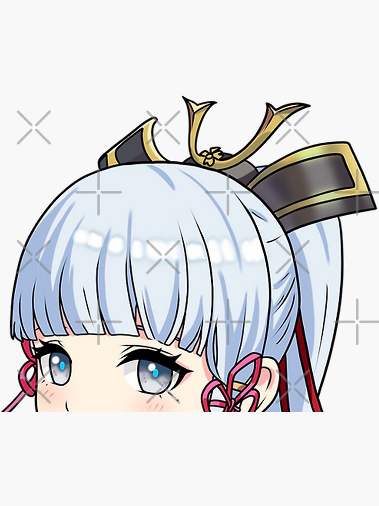 "Ayaka Peeker Sticker" Sticker for Sale by Diyanggostyle | Redbubble