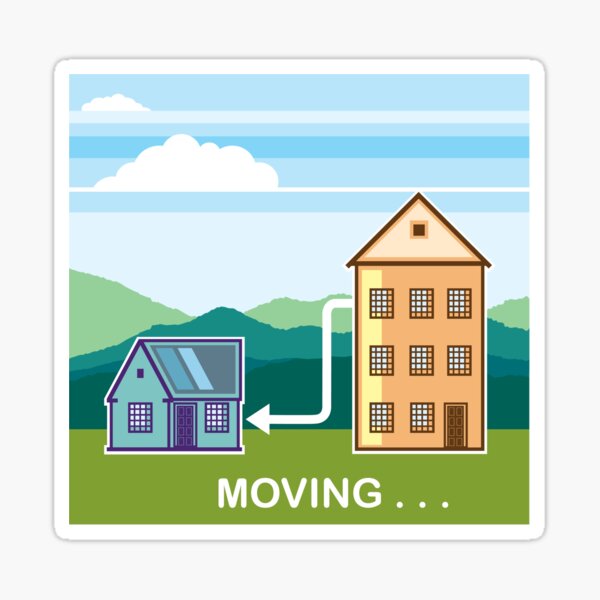 "Moving from apartment into house" Sticker by vectorworks51 | Redbubble