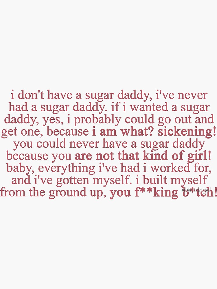 "rupaul's drag drace, shangela - sugar daddy quote" Sticker for Sale by ...