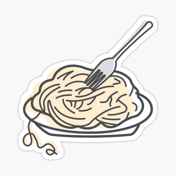 "Spaghetti" Sticker by GWgraphics | Redbubble