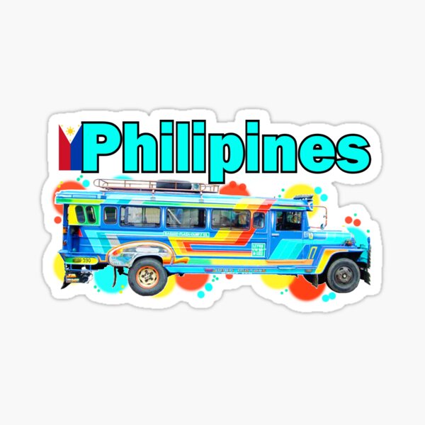 "philipines jeepney" Sticker for Sale by Elnitrozo3 | Redbubble
