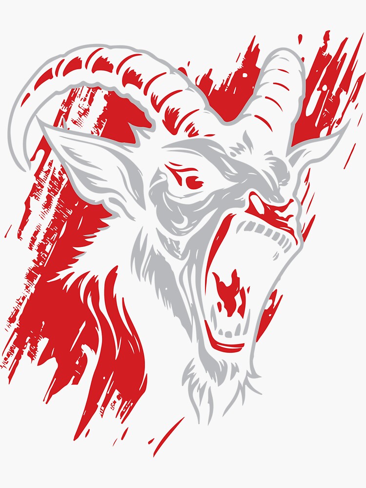 "screaming goat vector mascot illustration" Sticker for Sale by Gerald ...