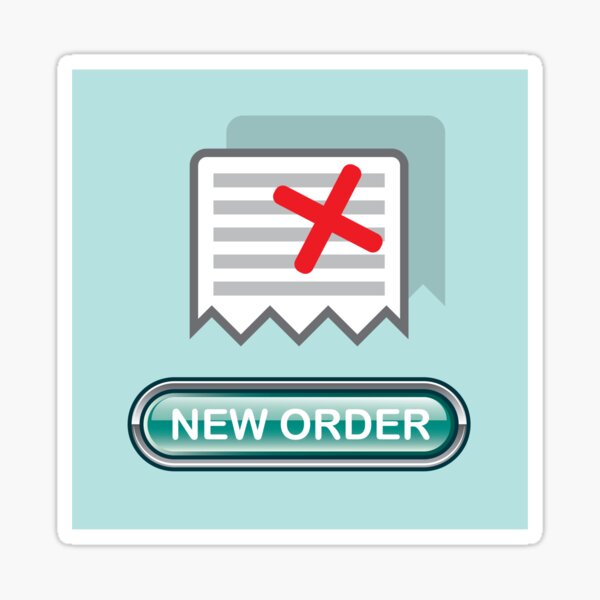 "Start New order button" Sticker for Sale by vectorworks51 | Redbubble