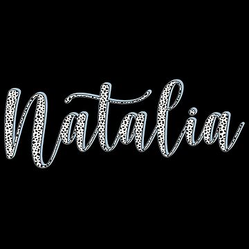 "Natalia name, Dalmatian pattern Natalia first name" Sticker for Sale ...