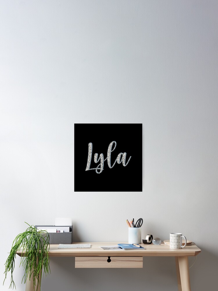 "Lyla name, Dalmatian pattern Lyla first name" Poster for Sale by ...