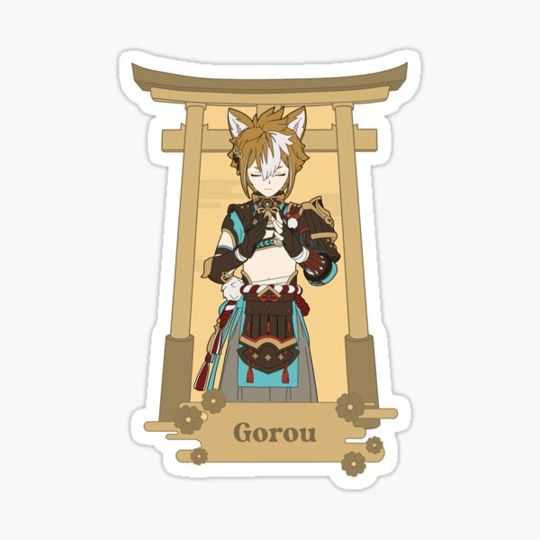 "Gorou Genshin Impact" Sticker by SAN- | Redbubble