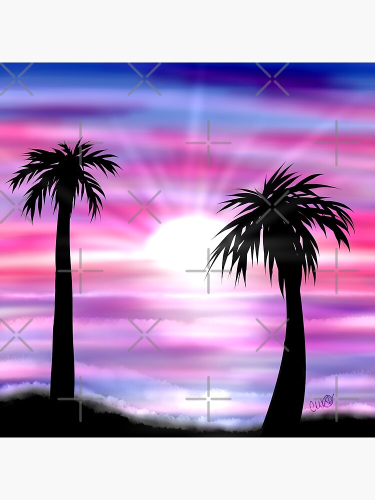 "Airbrush Sunset" Poster for Sale by mermaidpaints | Redbubble
