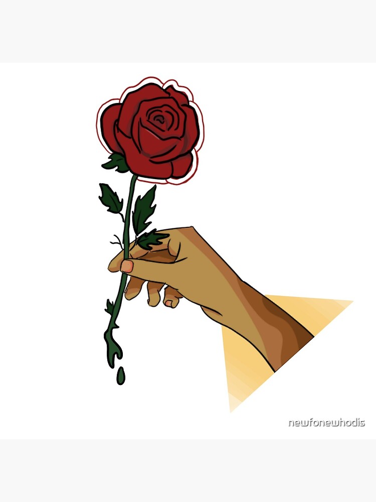 "Aesthetic Futuristic Rose in Hand" Art Print for Sale by newfonewhodis ...