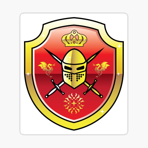 "Royal Knight shield" Sticker by vectorworks51 | Redbubble