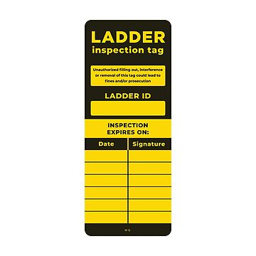 "Ladder safety inspection tag" Sticker for Sale by Mqyou | Redbubble