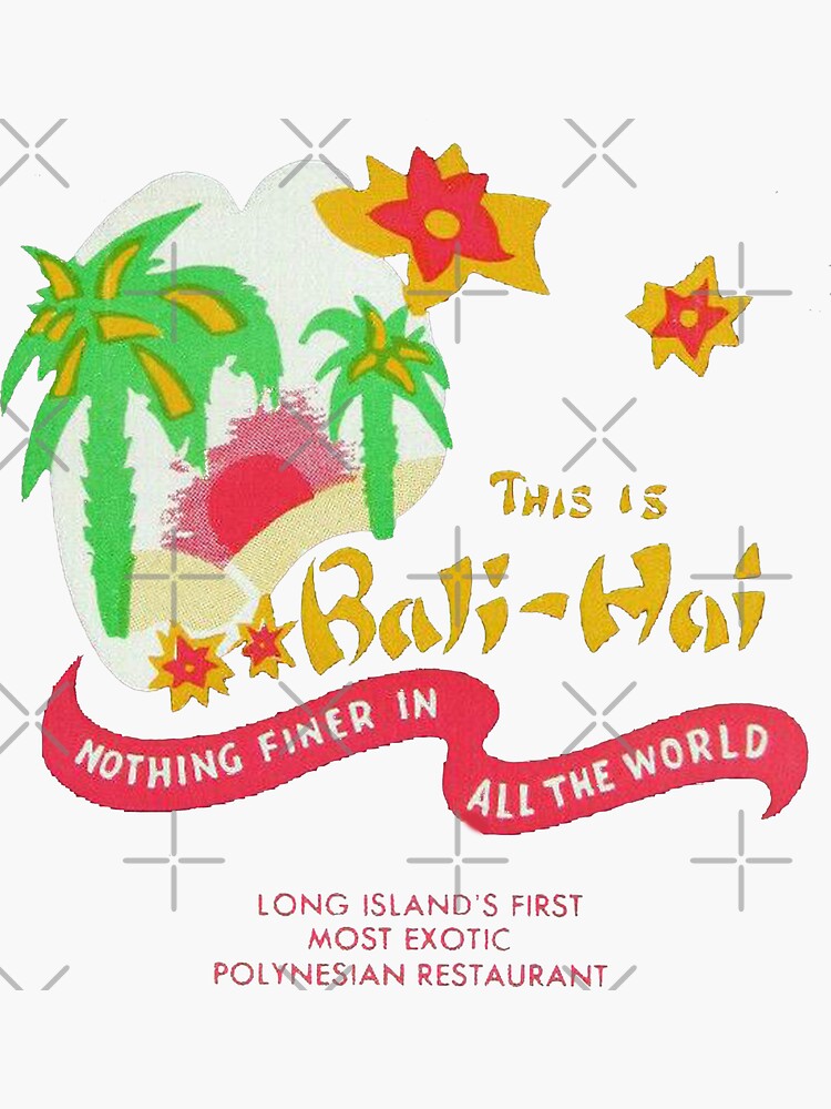 "Vintage Bali Hai - Long Island, New York" Sticker for Sale by ...