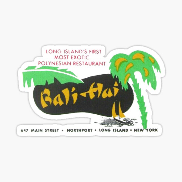 "Vintage Bali Hai - Long Island, New York" Sticker for Sale by ...