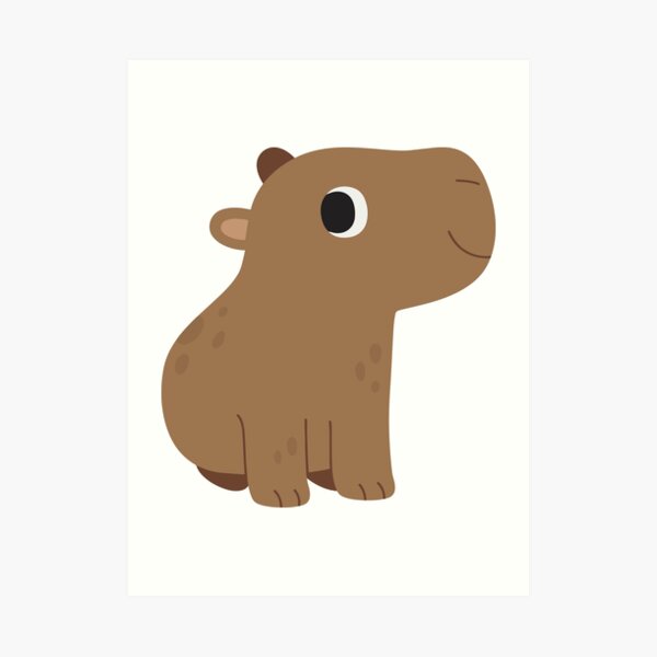 "Cute capybara" Art Print for Sale by CottonHouse | Redbubble