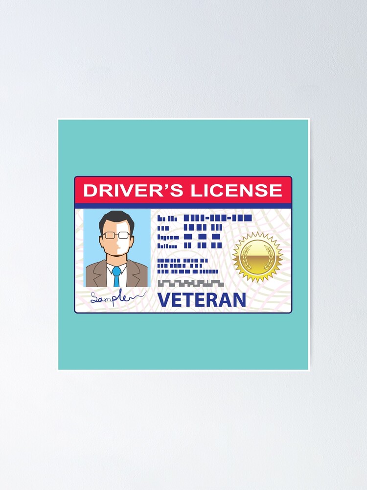 "Veterans Drivers license" Poster by vectorworks51 | Redbubble