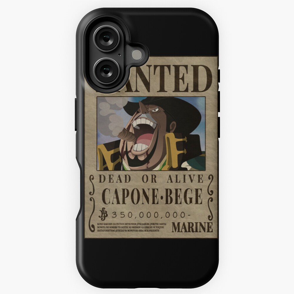 "Capone Bege Bounty One Piece Fire Tank Pirates Wanted Poster" Sticker ...