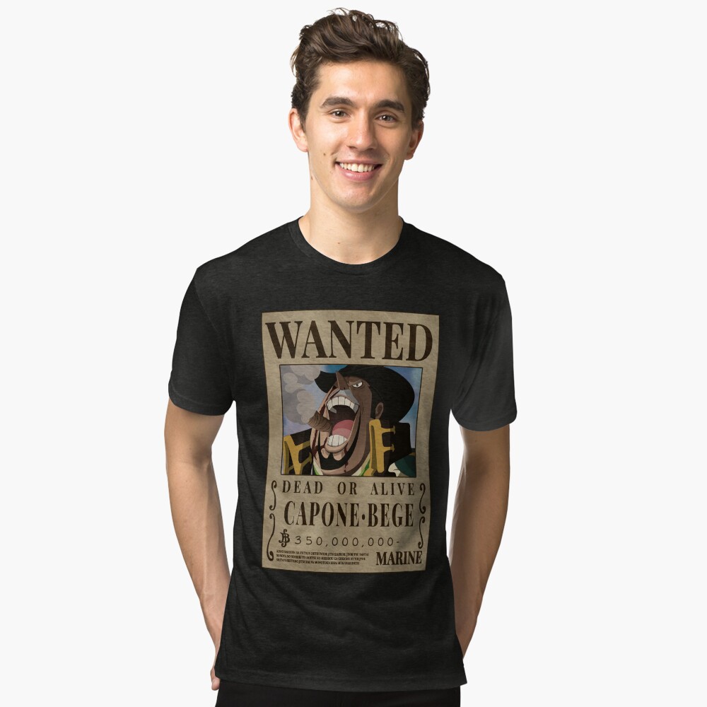 "Capone Bege Bounty One Piece Fire Tank Pirates Wanted Poster" Sticker ...