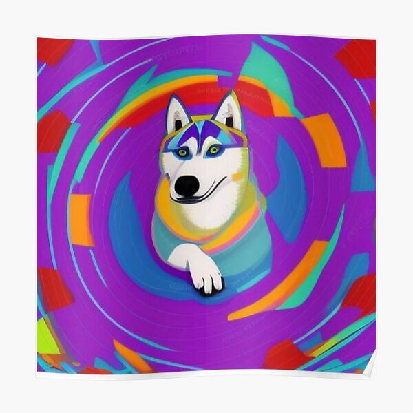 "Abstract Husky. Art Deco Husky. Husky mamma. Husky mommy.Husky mammy ...