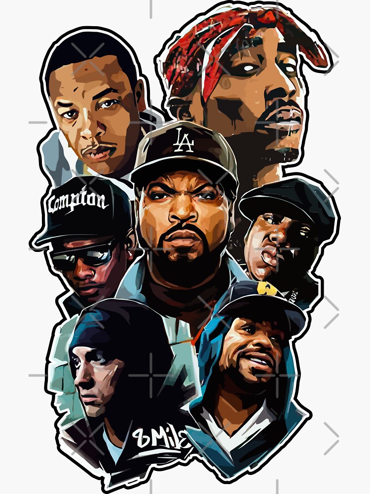 "classic rappers" Sticker by URBAN FANTASY | Redbubble
