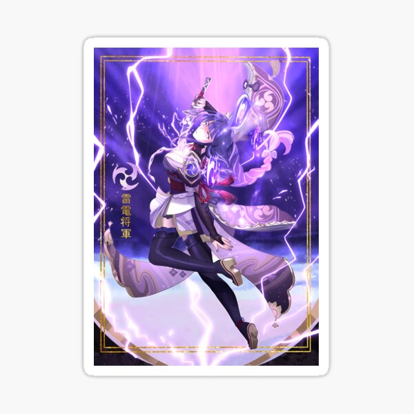 "Genshin Impact: Raiden " Sticker for Sale by RainStrive | Redbubble