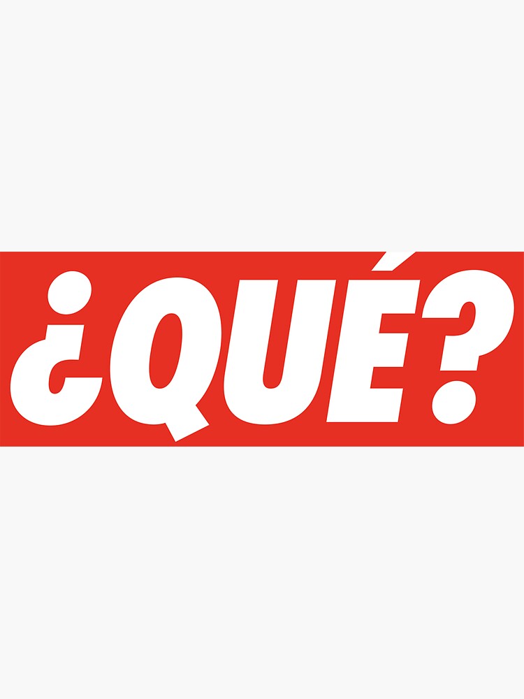 "¿QUÉ?" Sticker by COCONANI | Redbubble