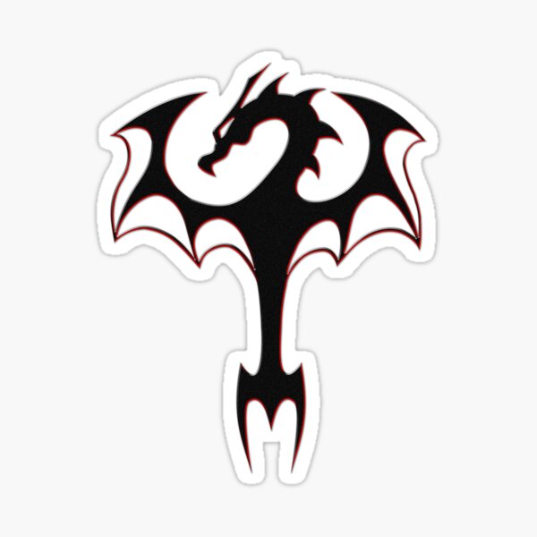 "3D Trident Tail Dragon" Sticker for Sale by WicalGTs | Redbubble