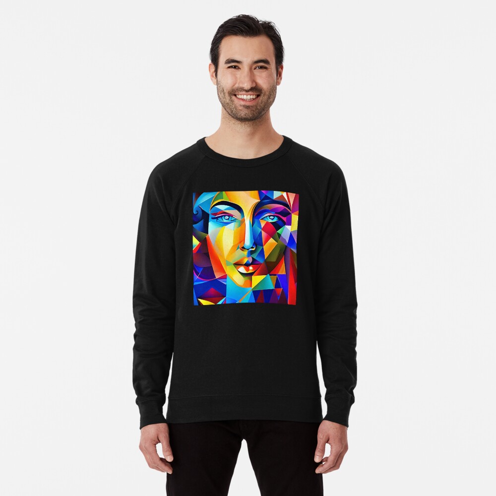 "Abstract Woman Face Portrait in the cubist style" Art Print for Sale ...