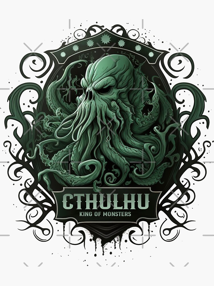 "Cthulhu logo" Sticker for Sale by camikaze-es | Redbubble