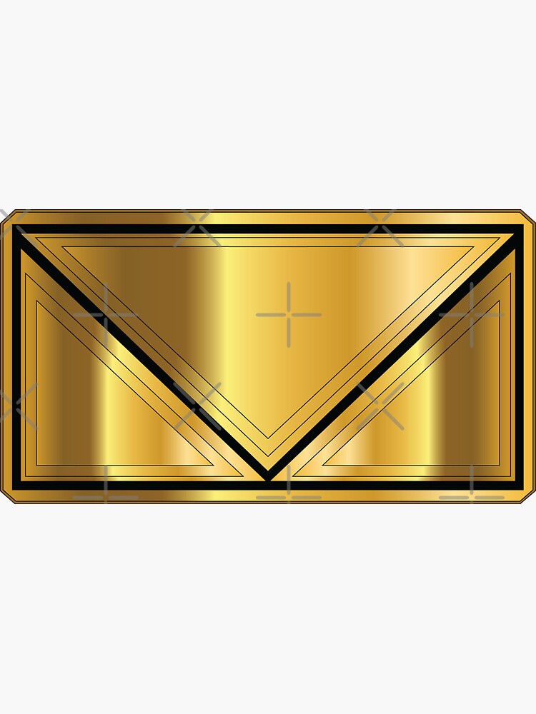 "Golden Mega Logo" Sticker for Sale by Mansoli | Redbubble
