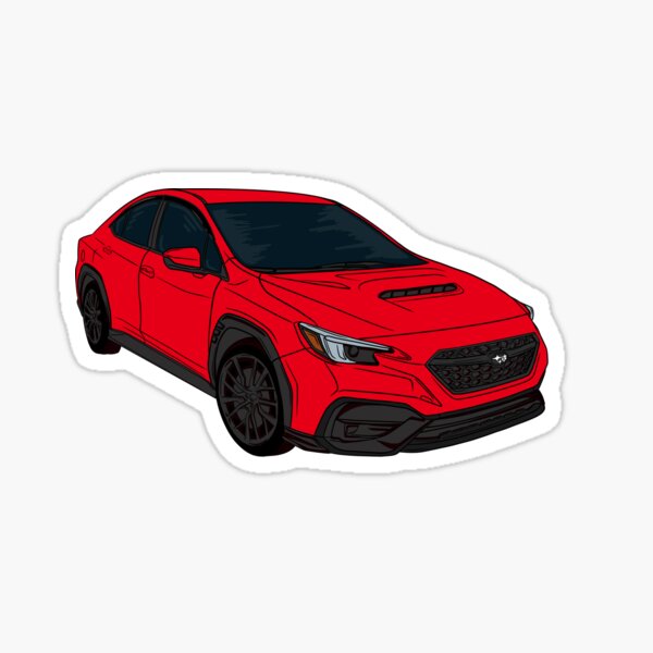 "WRX Subaru Red" Sticker for Sale by Corgi97 | Redbubble