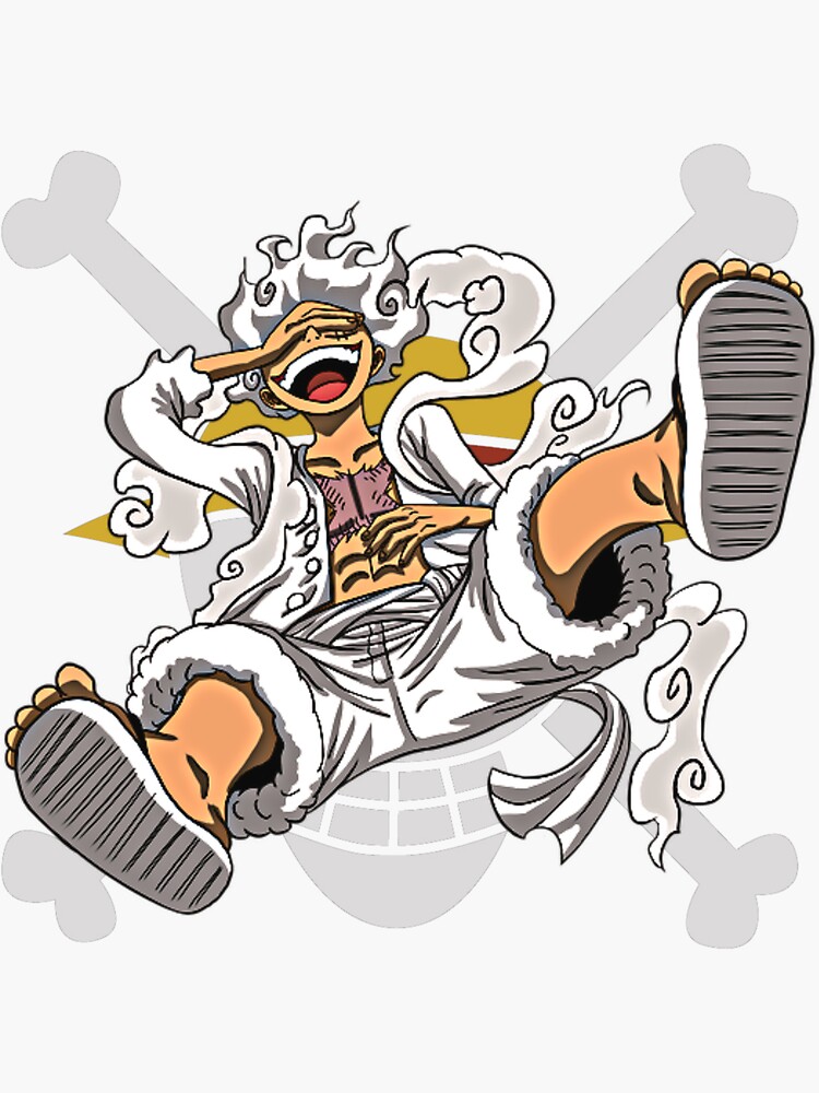 "luffy GEAR 5 one piece" Stickerundefined by haninisaid | Redbubble