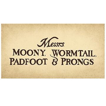 "Messrs. Moony, Wormtail, Padfoot and Prongs" Sticker for Sale by ...