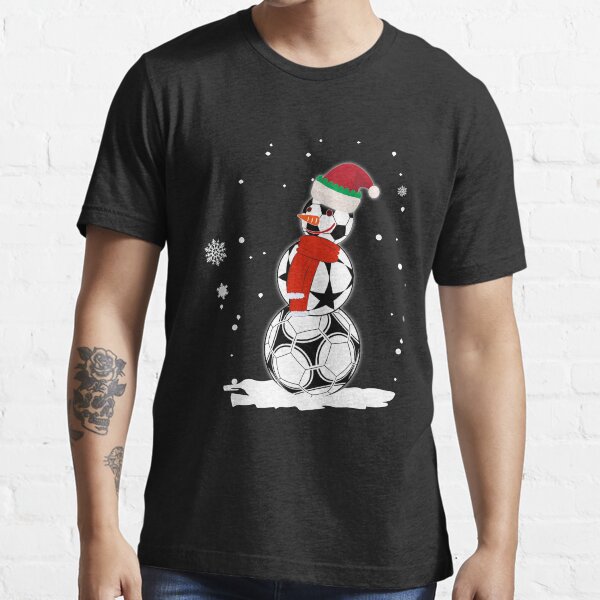 "Funny Christmas Soccer Ball Snowman Santa Tshirt" T-shirt by ...