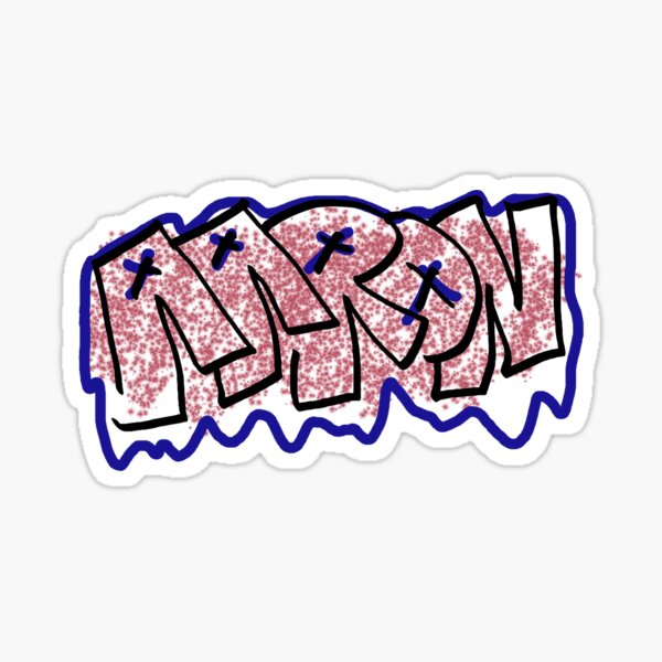 "aaron graffiti lettering" Sticker for Sale by Lizbeth630 | Redbubble