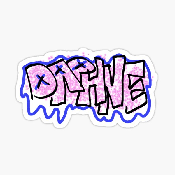 "daphne graffiti lettering" Sticker for Sale by Lizbeth630 | Redbubble
