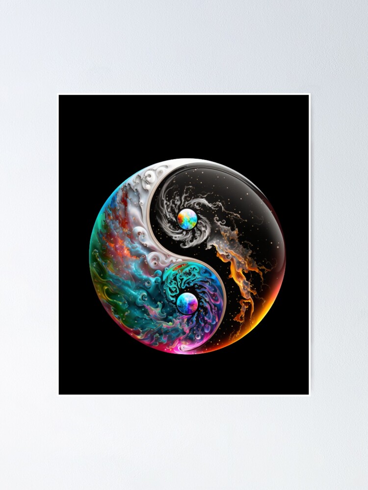 "Yin Yang colorful " Poster for Sale by RezzoumDesign | Redbubble
